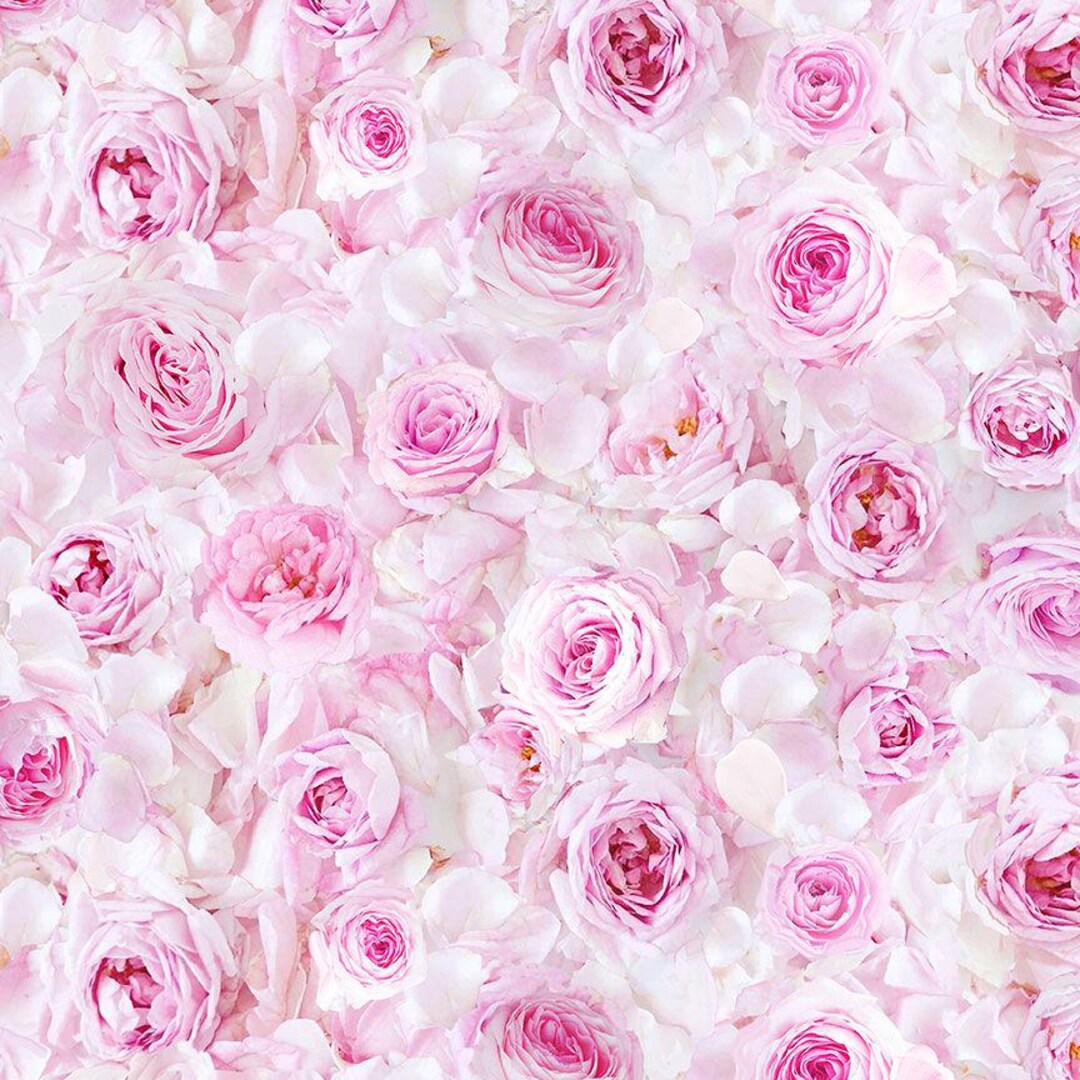 Bellerose - Packed Roses in Petals - Digital Print - Cotton Fabric - Etsy