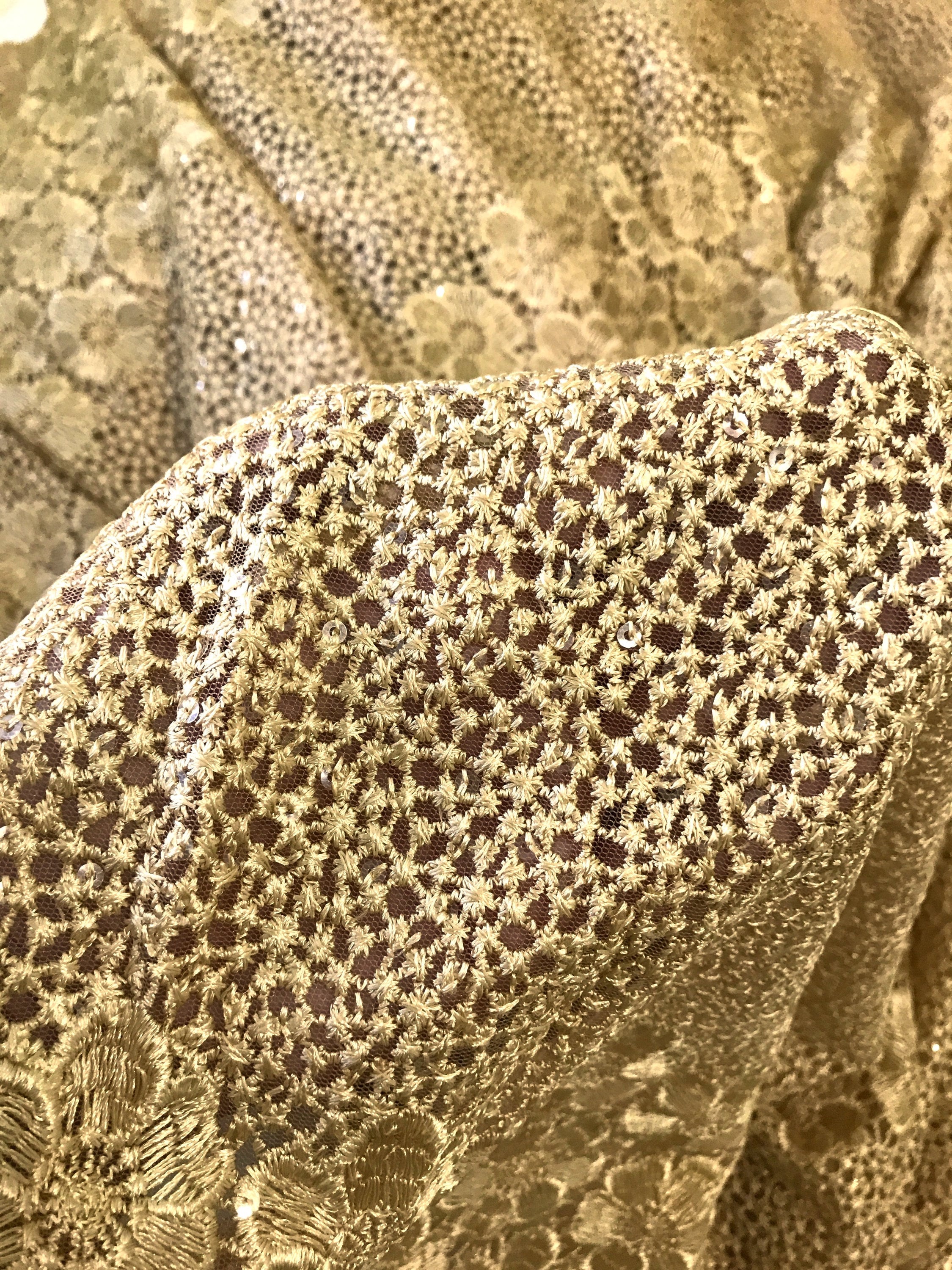 Embroidered Net Fabric Embellished With Sequins - 48" Width - Etsy