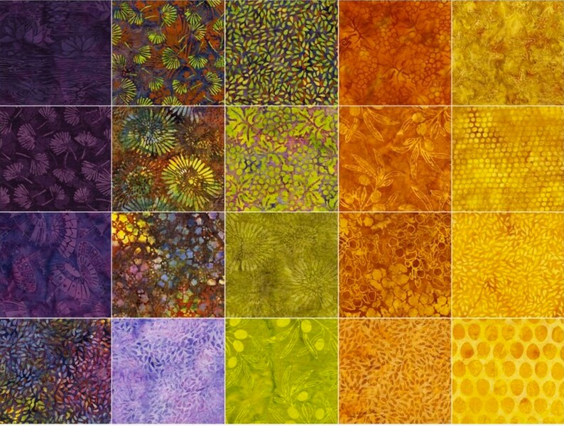 Island Batik Bonsai Batiks Charm Pack by Kathy Engle 42 - Etsy