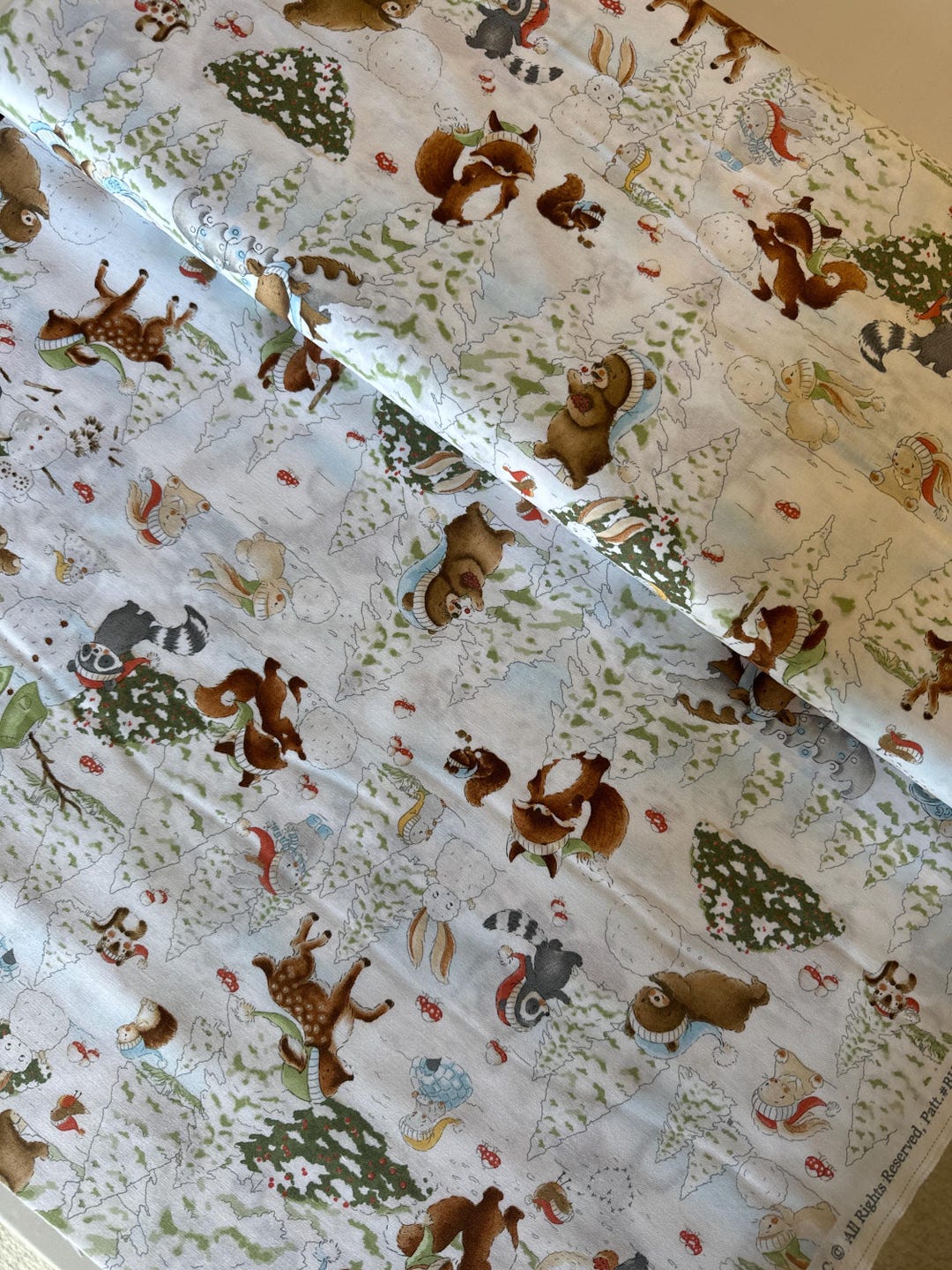 Snow Day Animals Cotton Fabric by Bunnies by the Bay - Etsy