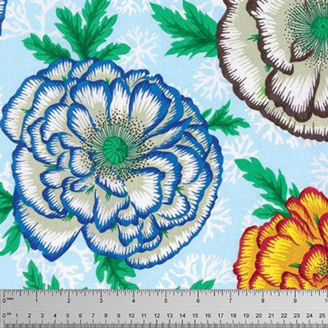 Free Spirit Kaffe Fassett Henley Sky Fabric by Philip Jacobs Cotton ...
