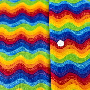 Math & Science - Rainbow Squiggle Fabric by Gail Cadden - Timeless ...