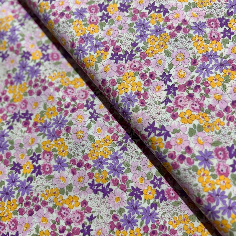 Purple Floral Fabric - Etsy