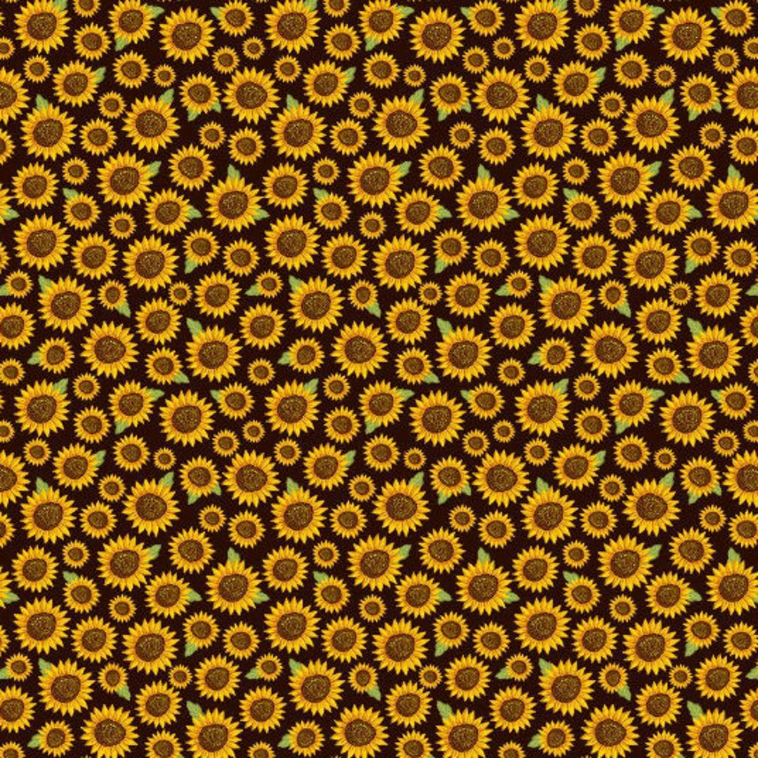 Timeless Treasures Sunflowers Autumn Beauty Fabric by Gail Cadden ...