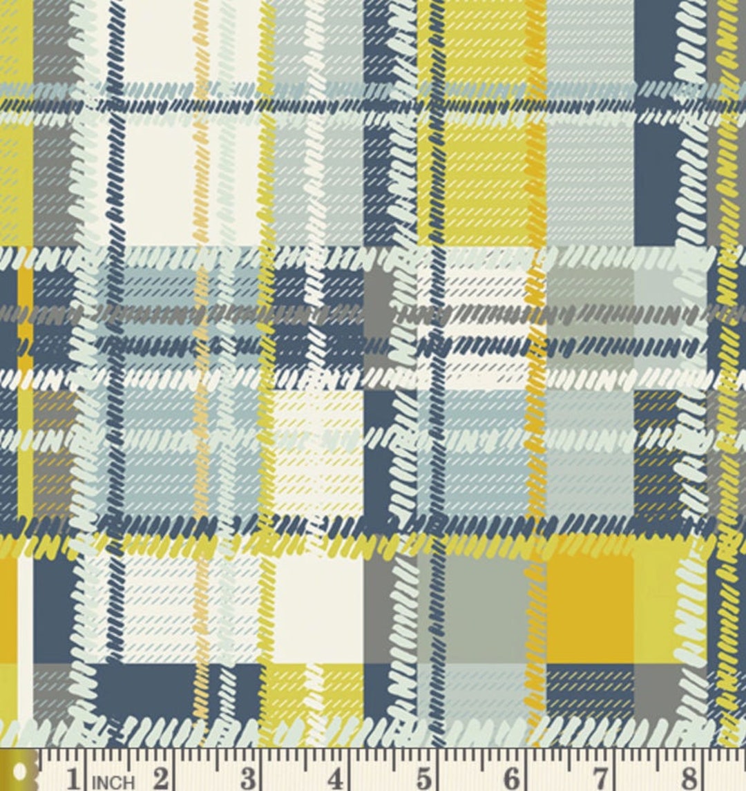 Capsules - Mad Plaid - Blueberry Cobbler Plaid - Cotton Fabric - Etsy