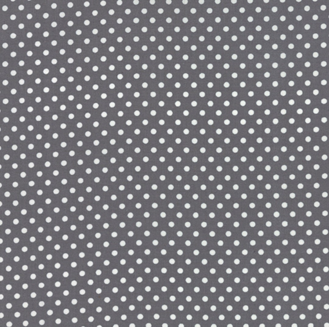 45" Dottie - Dottie Small Dots on Graphite/grey - Cotton Fabric - Etsy