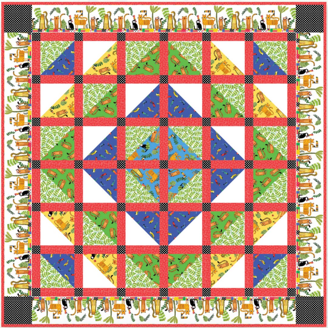 In the Jungle Quilt Kit - Etsy