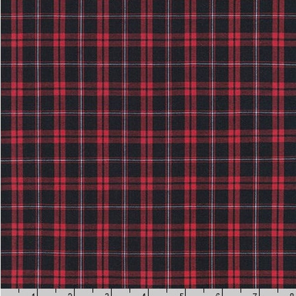Red Plaid Fabric - Etsy