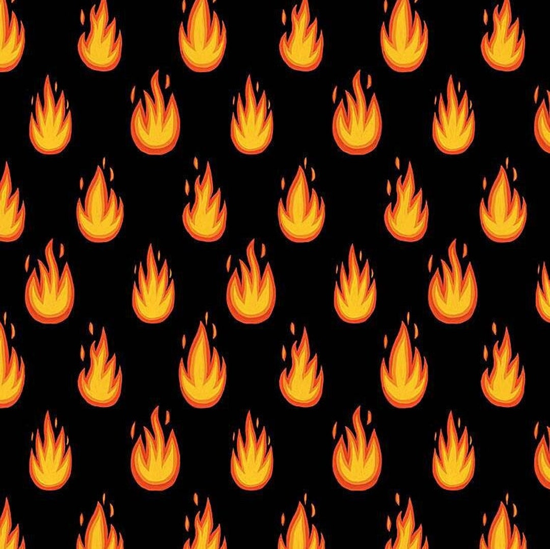 Monster Truck Cartoon Fires Fabric by Lauren Lowen - Digital Print ...