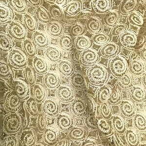 Embroidered Net Fabric Embellished With Sequins - Etsy