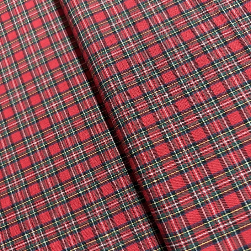 Red Plaid Fabric - Etsy