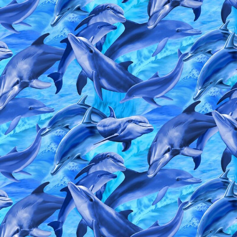 Dolphin Fabric - Etsy