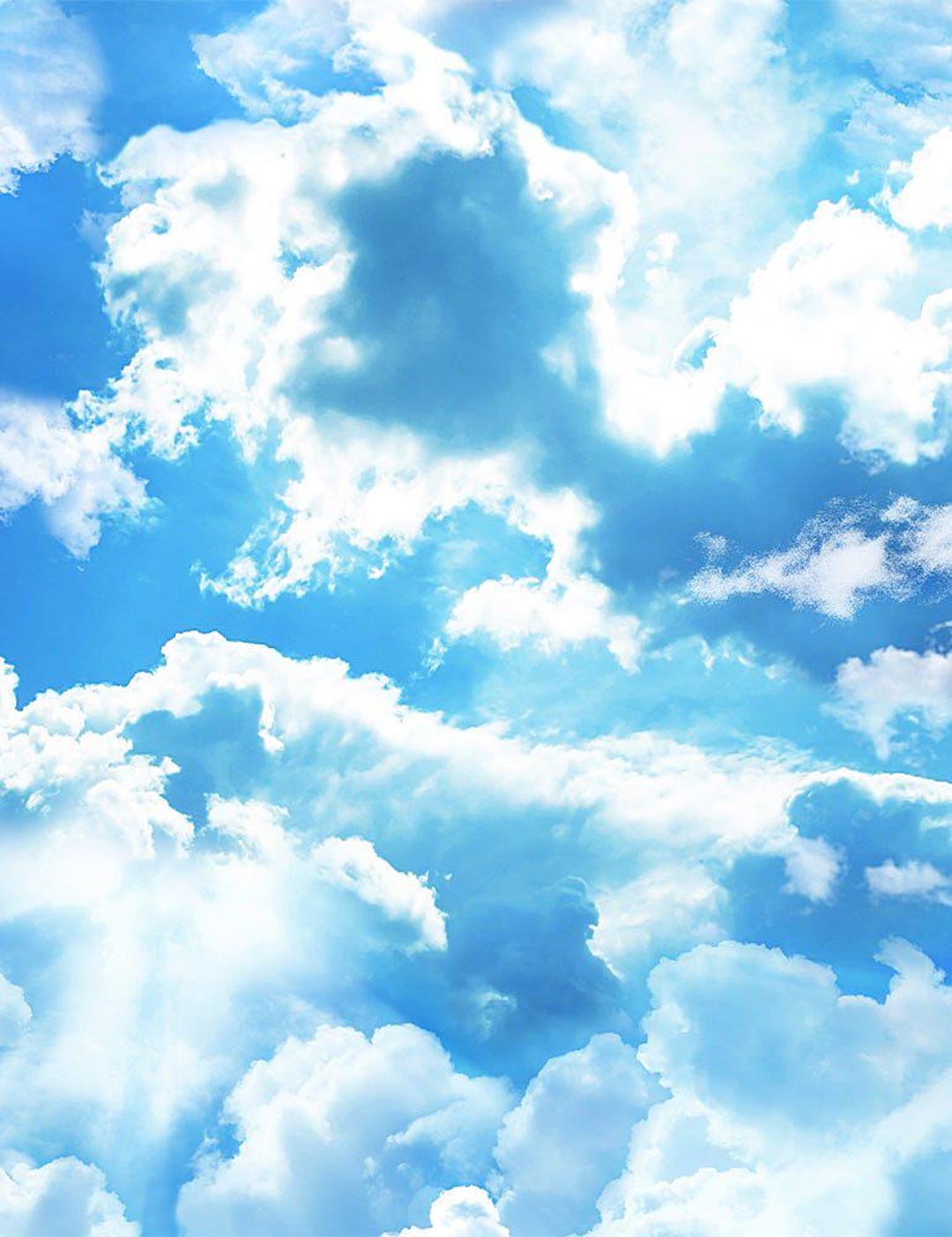 Beach Comber - Sky Blue - Sunflower Sunset - Clouds in Sky - Cotton ...