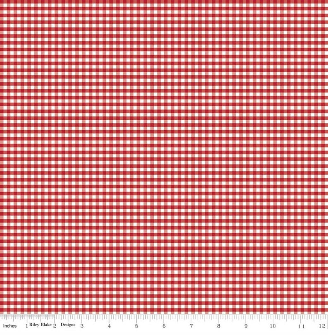1/8 Inch Small Gingham Check Red - Cotton Fabric - Etsy