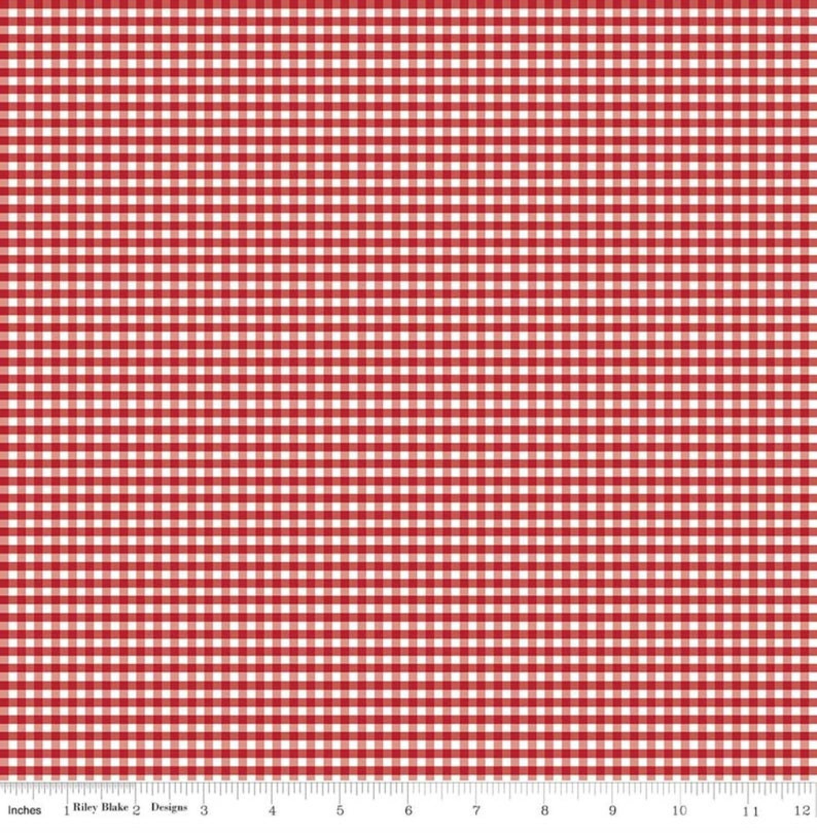1/8 Inch Small Gingham Check Red - Cotton Fabric - Etsy