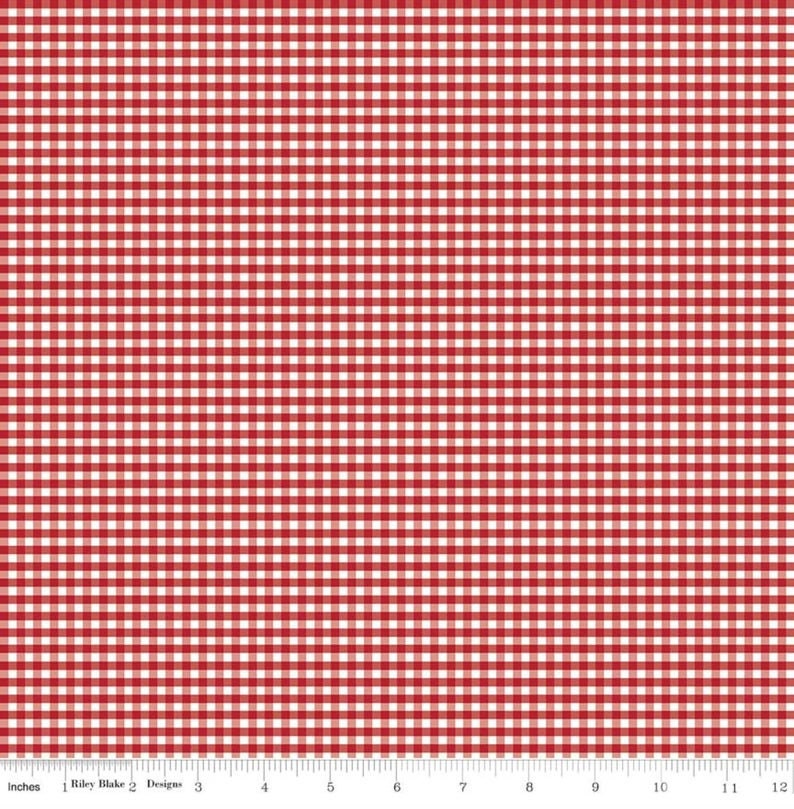 1/8 Inch Small Gingham Check Red - Cotton Fabric - Etsy
