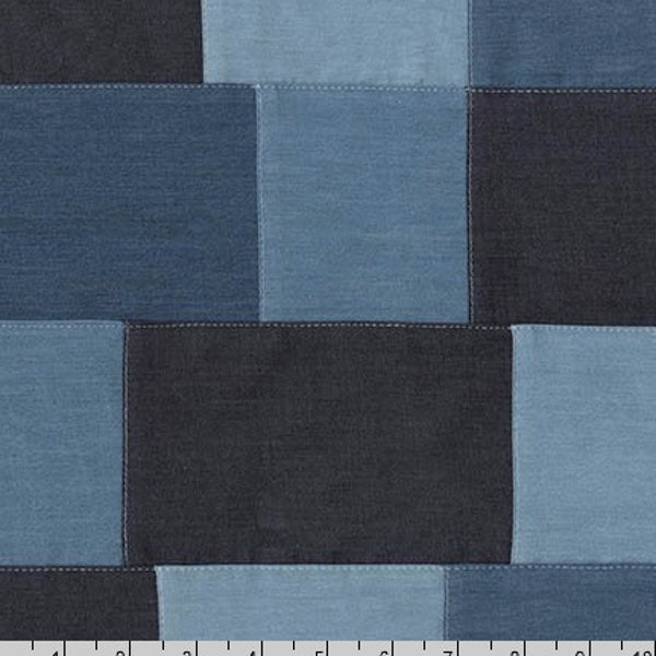Patchwork Denim Fabric - Etsy