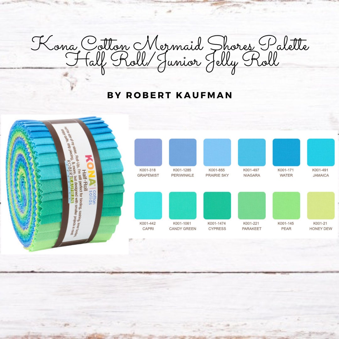 Kona Cotton Half Rolls/junior Jelly Rolls - 24, 2.5" X 42" Precut ...