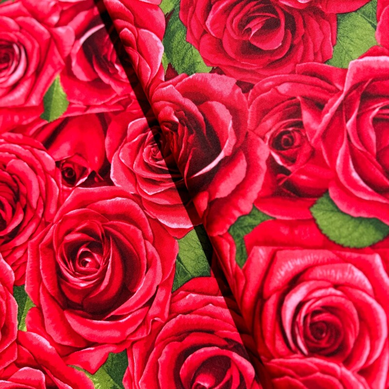 Rose Cotton Fabric - Etsy