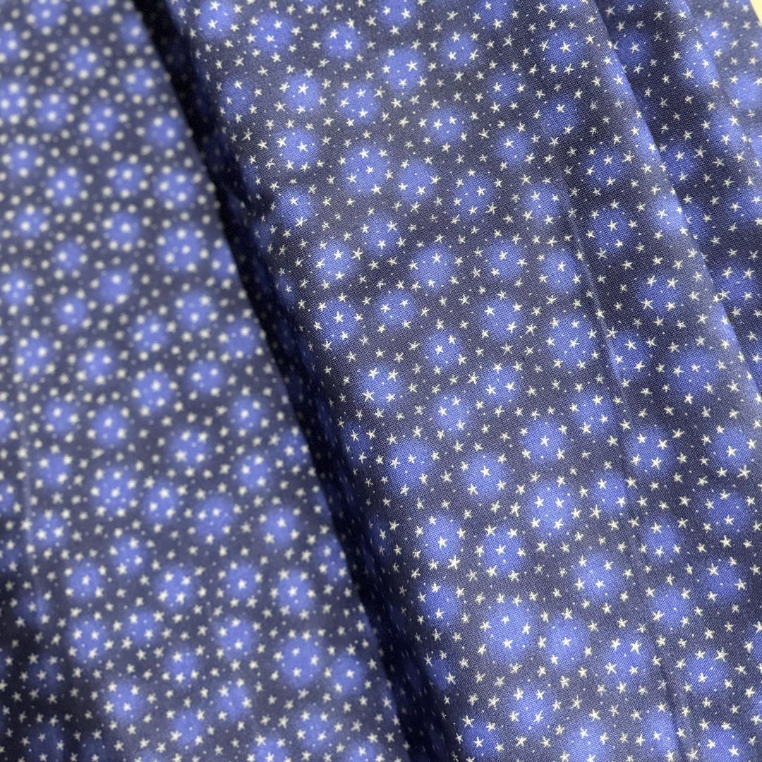 Starlet - Star Navy - Cotton Fabric - Etsy