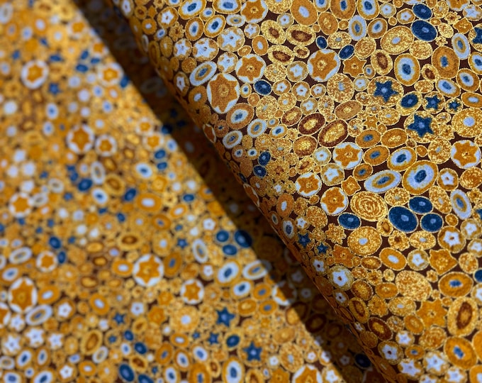 Gustav Klimt - Gold Metallic - Cotton Fabric - Etsy