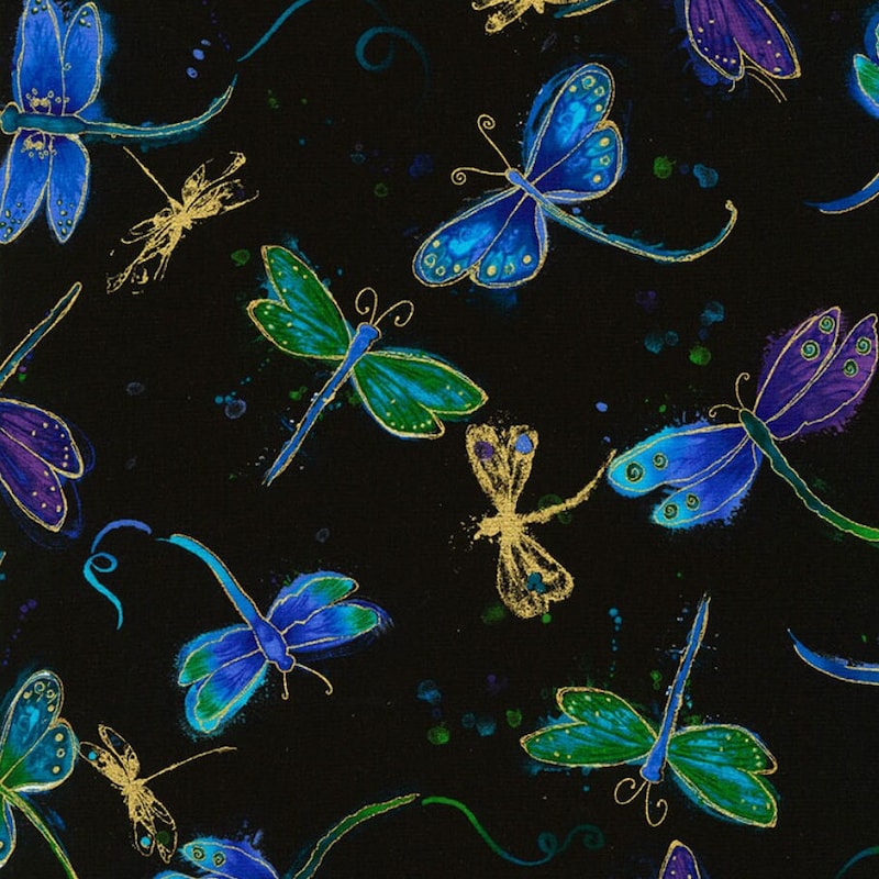 Dragonfly Fabric - Etsy