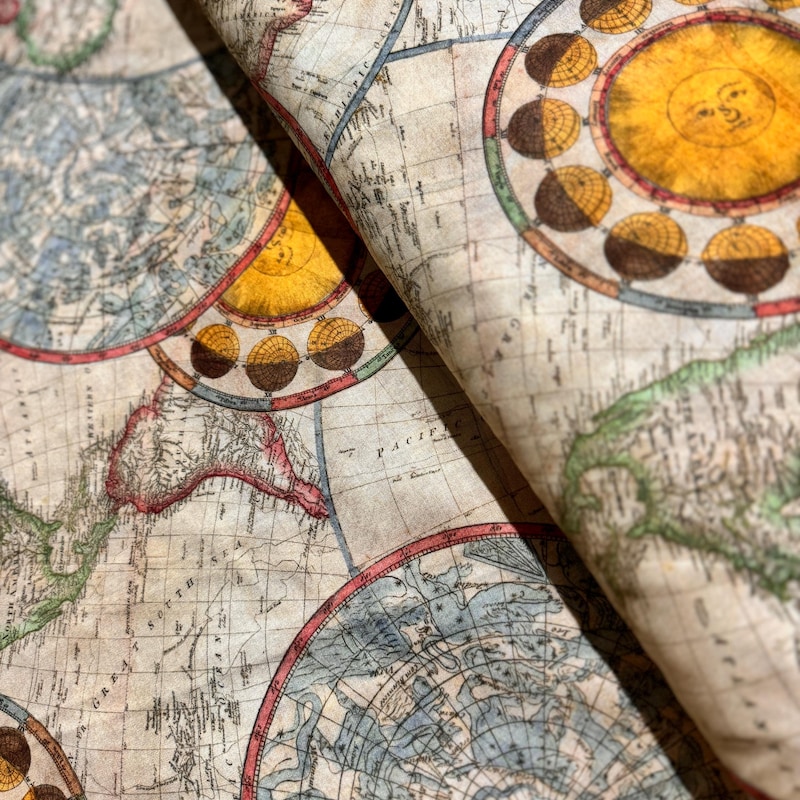 Map Quilt Fabric - Etsy