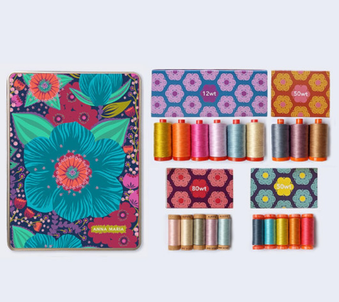 Aurifil Hindsight Thread Box: Anna Maria Horner Collection With Tin - Etsy