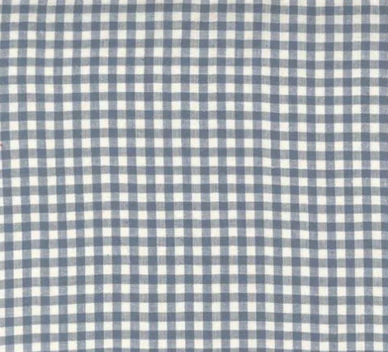 Woad Blue Gingham Fabric: French General Woven Cotton Quilting Fabric ...