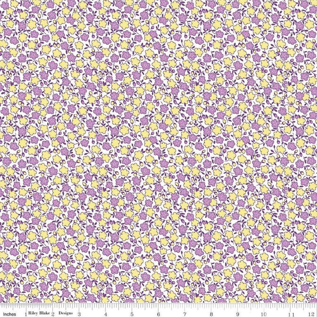 Storytime - 30s Floral Purple - Cotton Fabric - Etsy