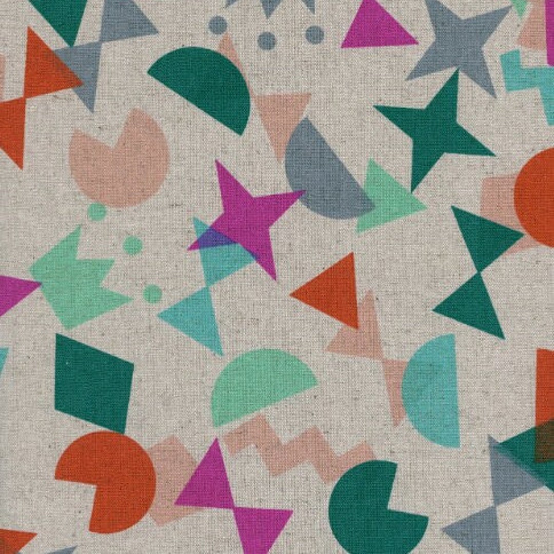 Canvas Fabrics - Paper Cuts - Shape up Gem Canvas Fabric by Rashida ...