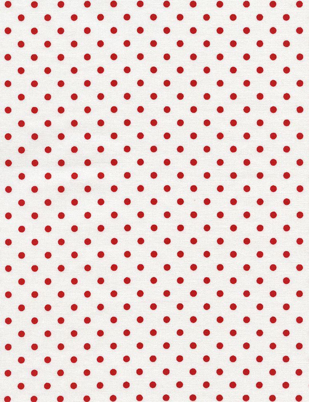 Dotty - Dot Cherry Fabric - Cotton Fabric - Etsy