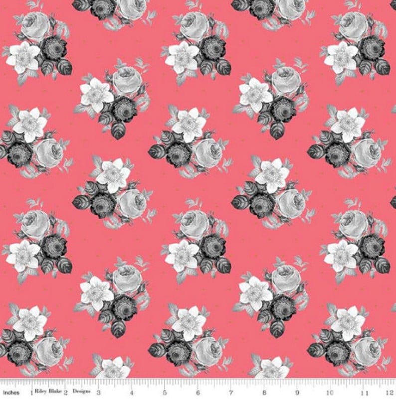 Riley Blake in Bloom Botanical Cream With Sparkle Dots - Etsy