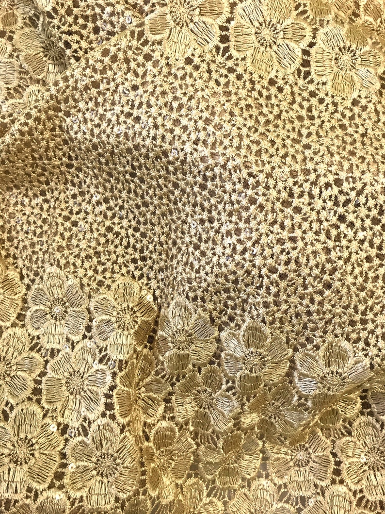 Embroidered Net Fabric Embellished With Sequins 48 - Etsy