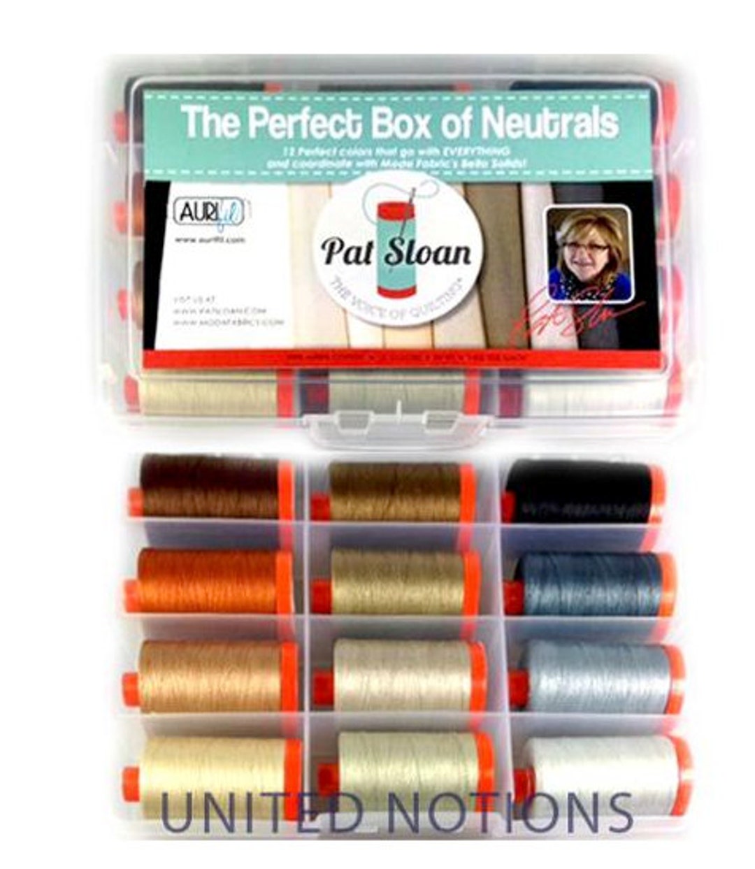 Aurifil Neutral Cotton Thread Set - Pat Sloan - 12 Large Spools - Etsy