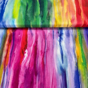 Gradients 2 - Watercolor Rainbow Multi Fabric - Digital Print - Cotton ...