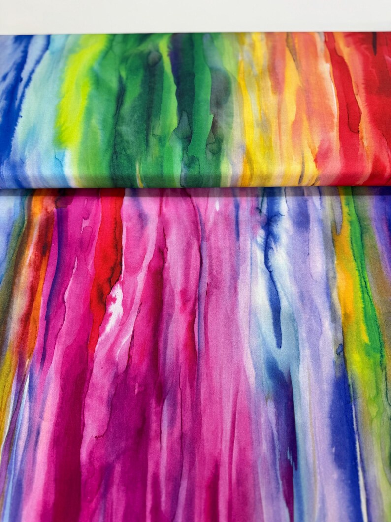 Gradients 2 - Watercolor Rainbow Multi Fabric - Digital Print - Cotton ...