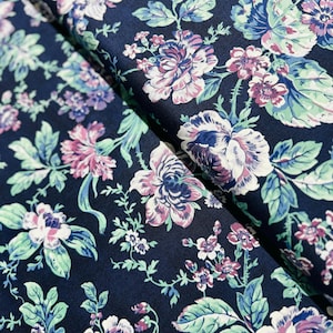 Purple Majesty - Large Floral Fabric by Kay England - Cotton Fabric - Etsy