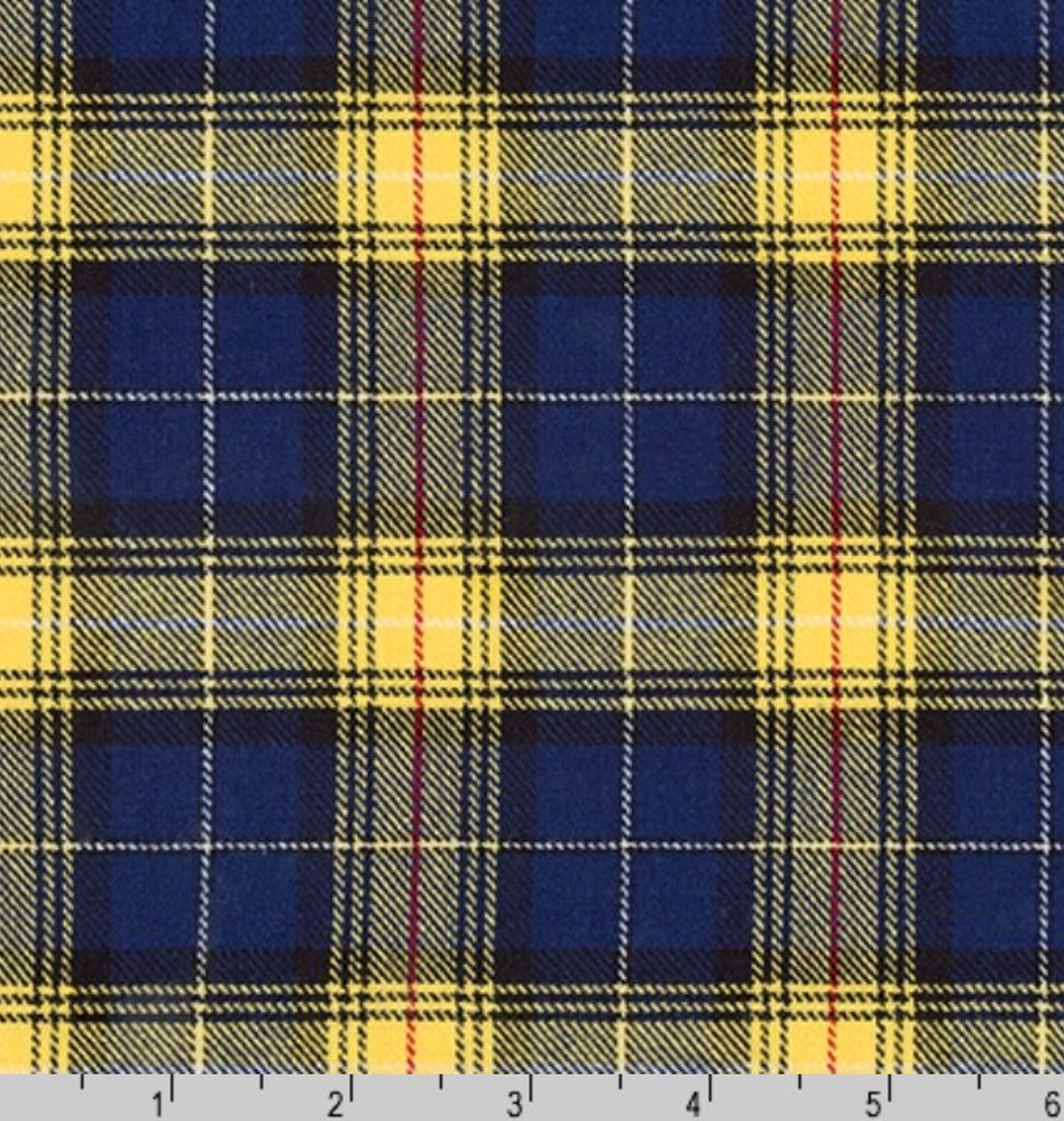 57" Width - Sevenberry Classic Plaid Twill - Blue Yarn Dyed Twill ...