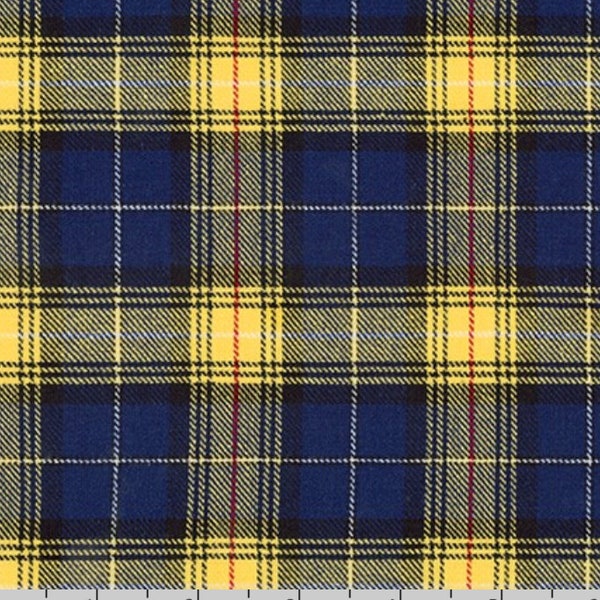 Blue Plaid Fabric - Etsy