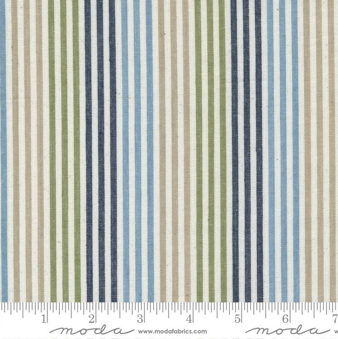 Vista Wovens Multi - Stripe Fabric by Jenelle Kent - Woven Cotton ...