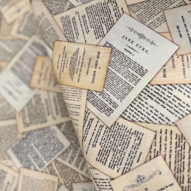 Library Book Fabric - Etsy