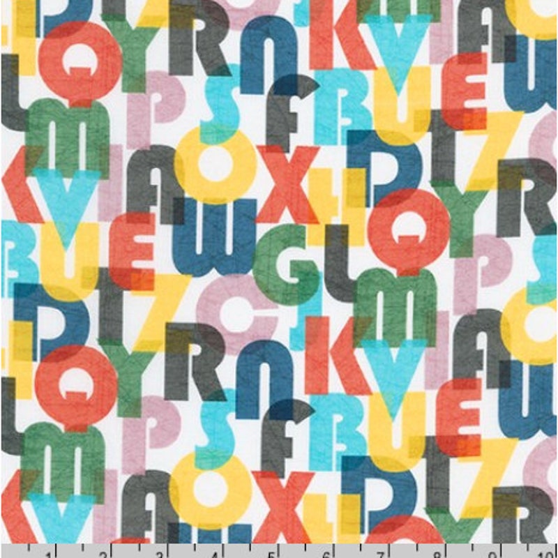 Alphabet Fabric - Etsy