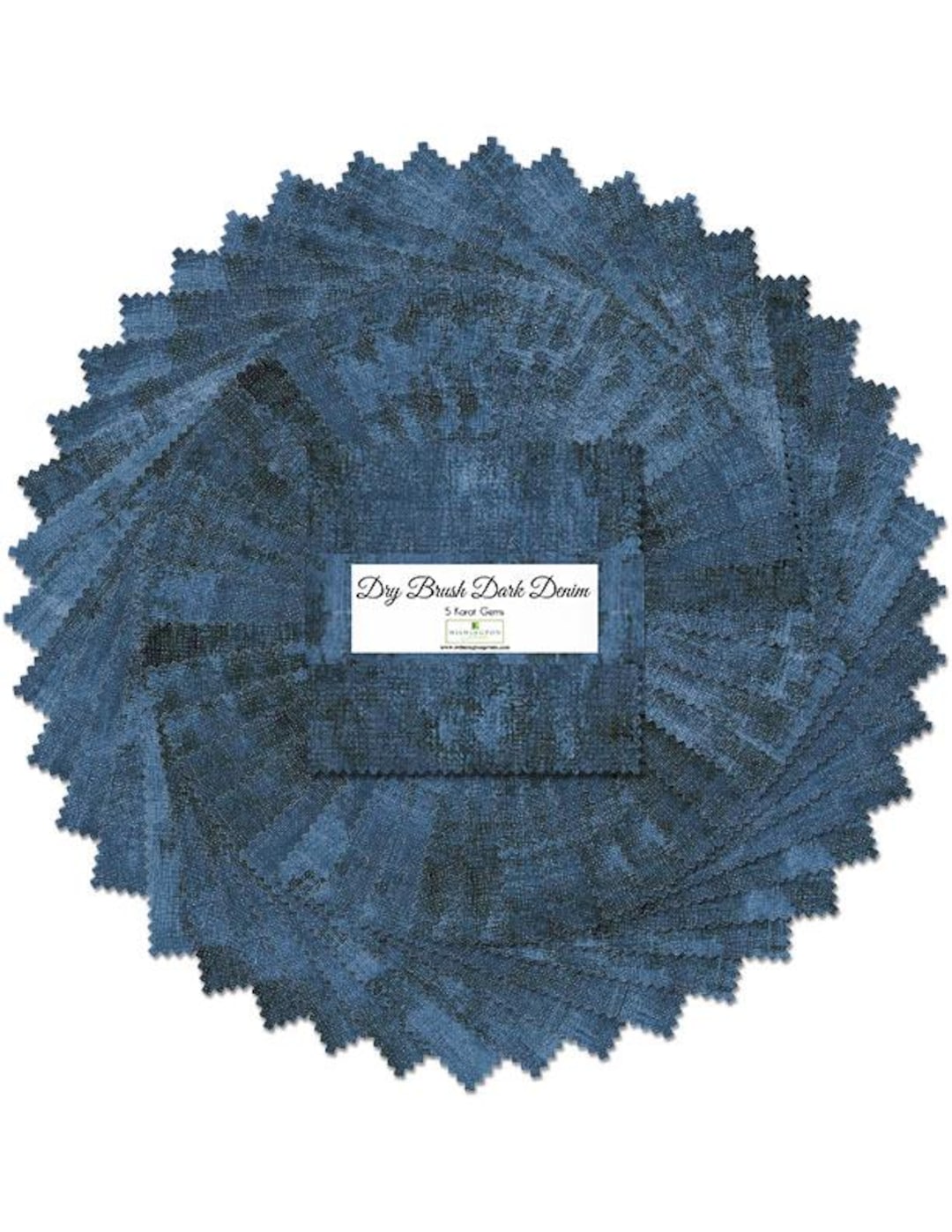 Dry Brush Dark Denim Fabric Squares: 5" Charm Pack, 42 Pcs - Etsy
