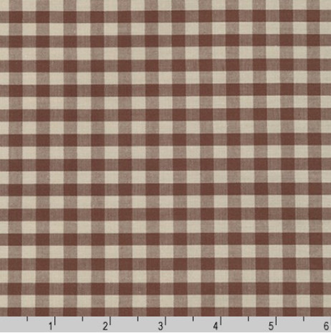 Crawford Gingham Yarn Dyed 1/4 Inch Gingham Brown Cotton Fabric - Etsy