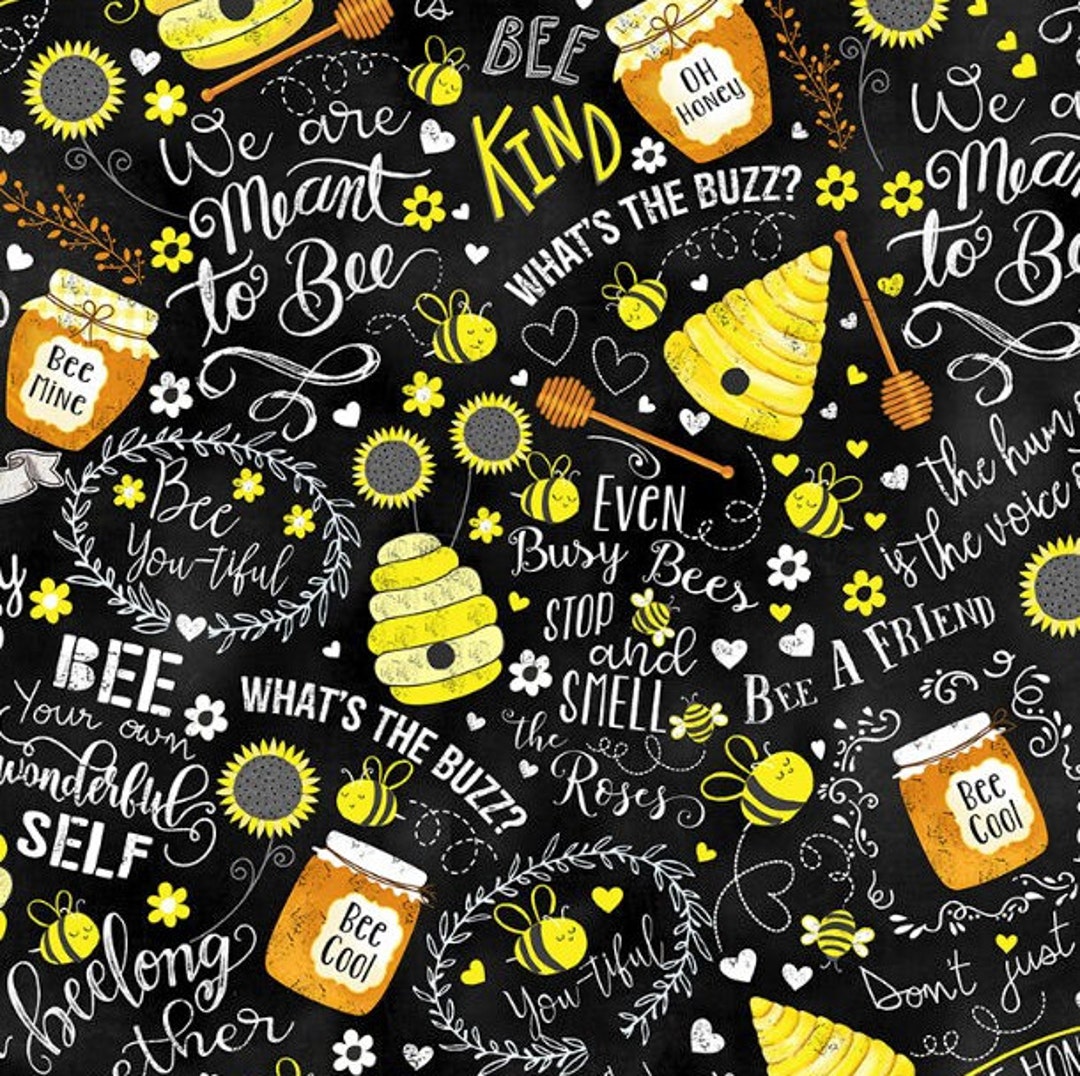 Timeless Treasures What's the Buzz Bee Sweet Busy - Etsy