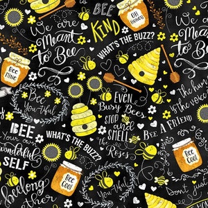 Timeless Treasures What's the Buzz Bee Sweet Busy - Etsy