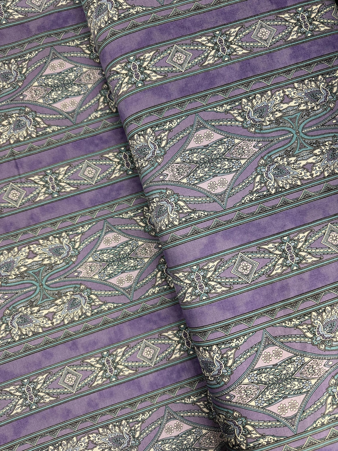 Maison - Border Taupe Mauve Fabric by Jinny Beyer - Cotton Fabric - Etsy