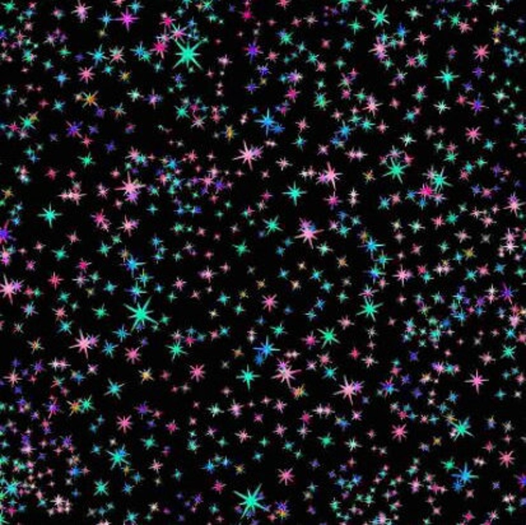 Midnight Tropical - Galaxy Mini Stars - Cotton Fabric - Etsy