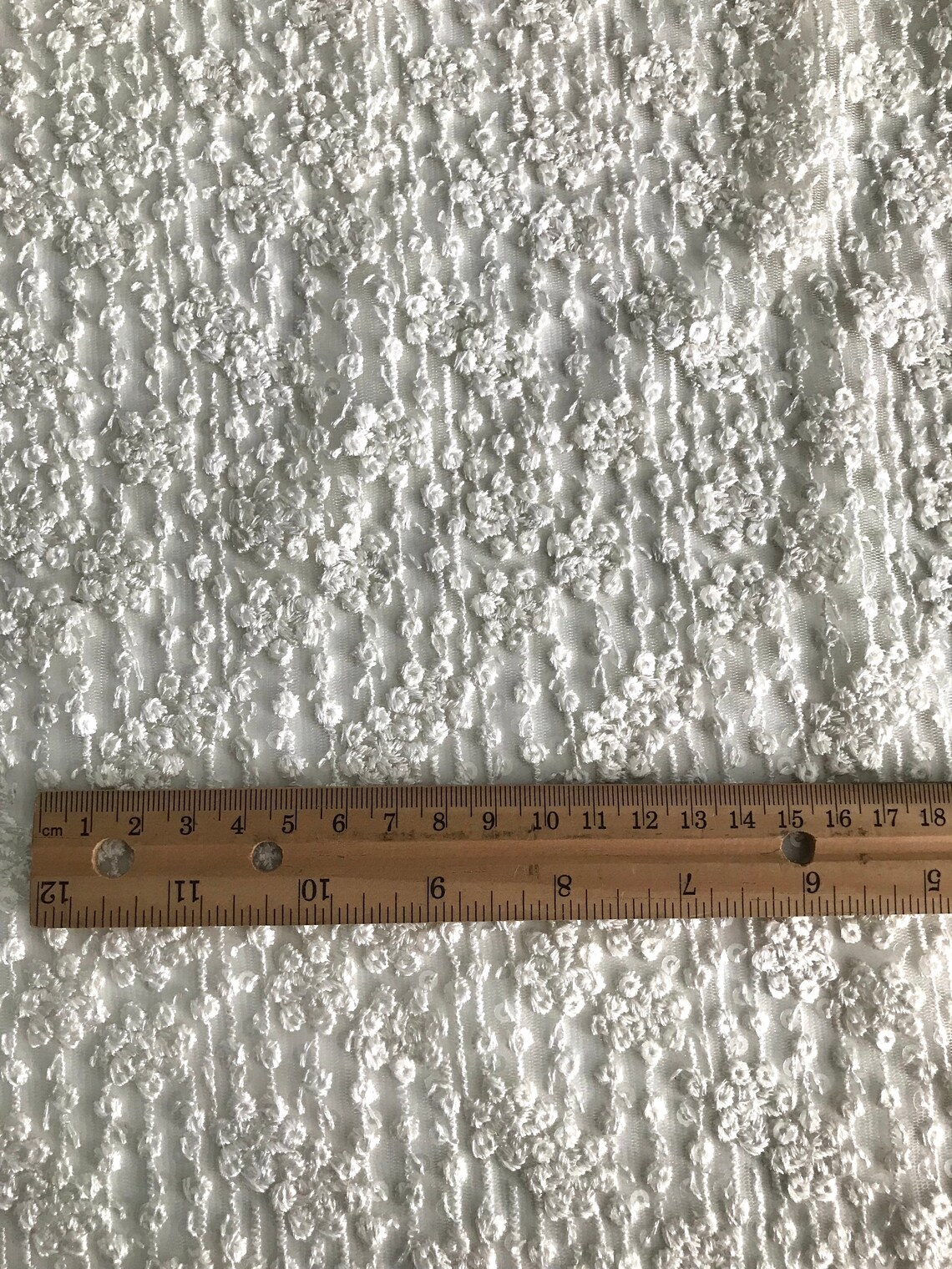 Cream Embroidered Net Fabric Embellished With Sequins - Etsy